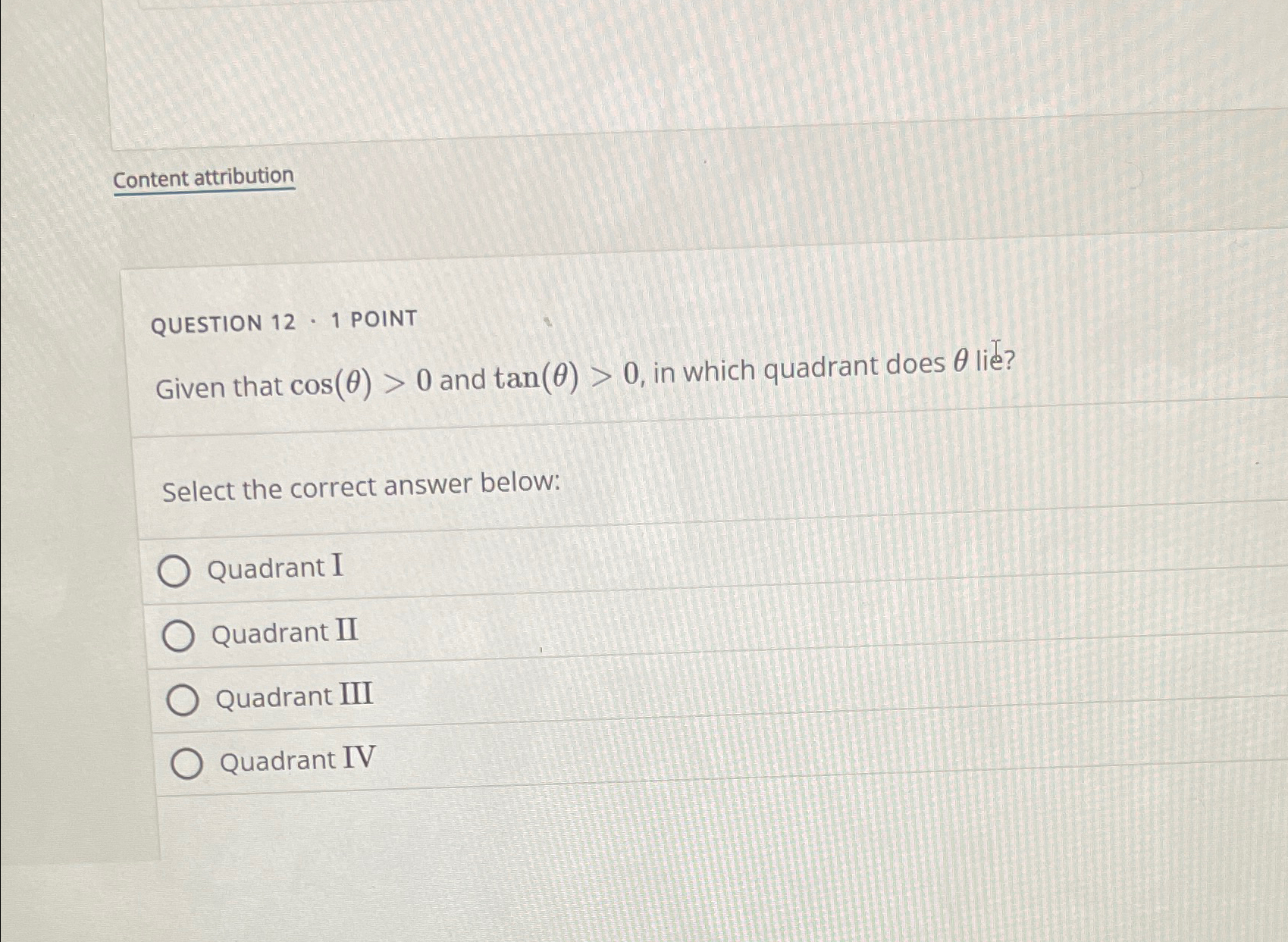 Solved Content attribution ?()QUESTION 12 - 1 POINTGiven | Chegg.com Solved Content attribution ?()QUESTION 12 - 1 POINTGiven | Chegg.com