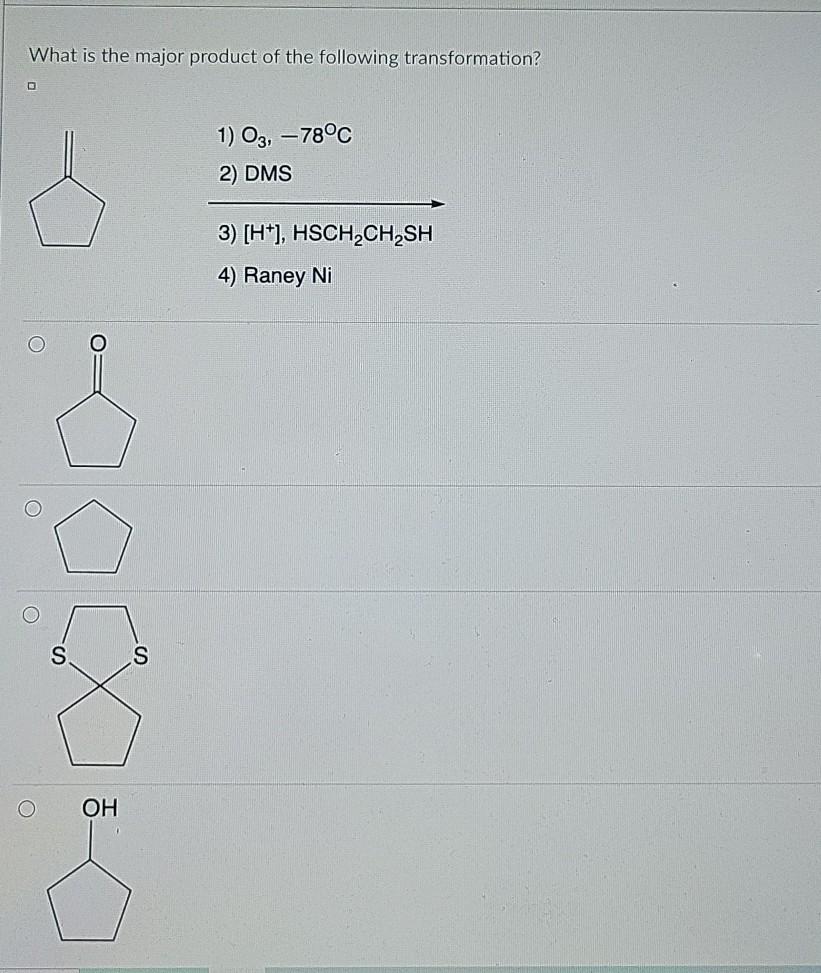 Solved What is the major product of the following | Chegg.com