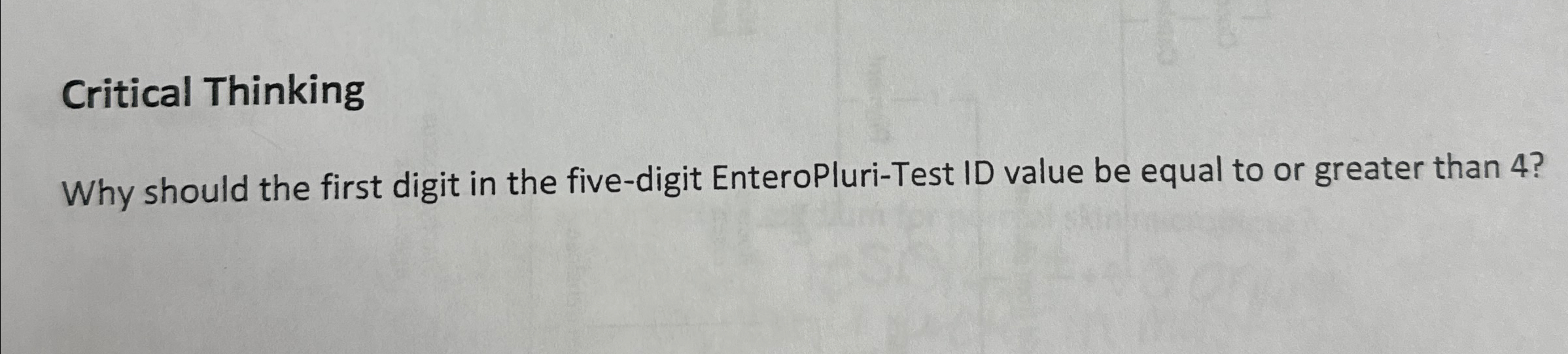 Solved Critical ThinkingWhy should the first digit in the | Chegg.com