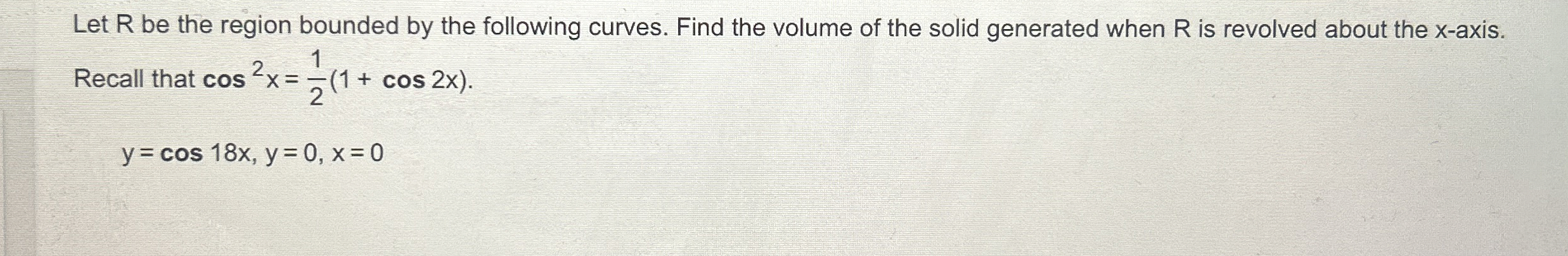 Solved Let R ﻿be the region bounded by the following curves. | Chegg.com