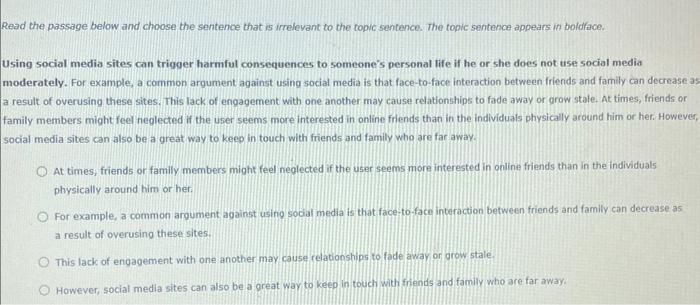 Solved 1. Pre-Test: Writing Unified Paragraphs Unity in a | Chegg.com