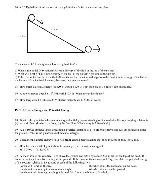 Solved Work, Power and Energy LAB In this LAB exercise, we | Chegg.com