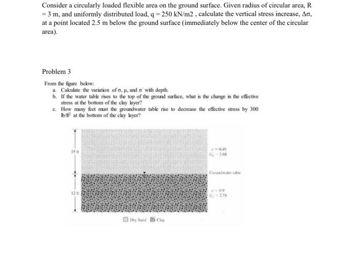 [Solved]: Consider a circularly loaded flexible area on the