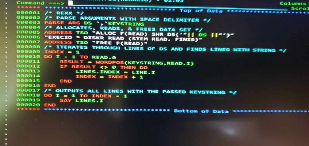 Solved Rexx Code getting a arithmetic error from line 10, | Chegg.com