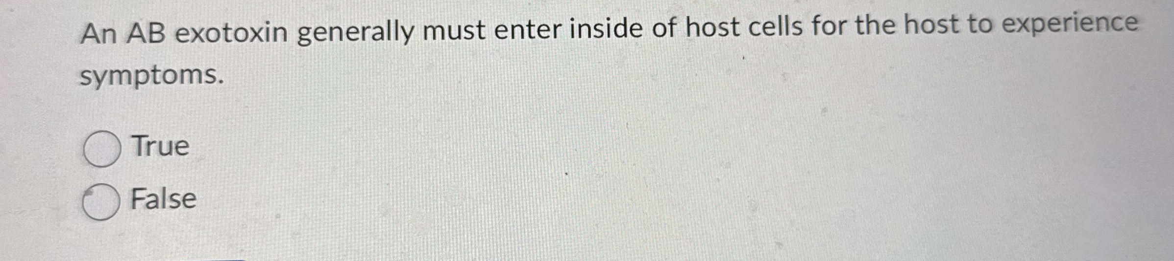 Solved An AB ﻿exotoxin generally must enter inside of host | Chegg.com