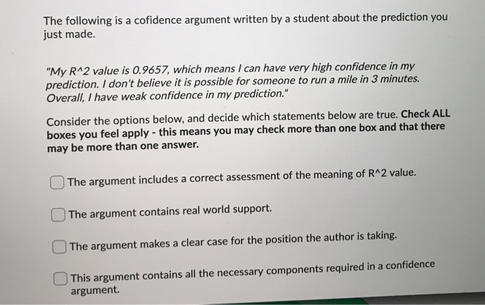 Solved The following is a cofidence argument written by a | Chegg.com