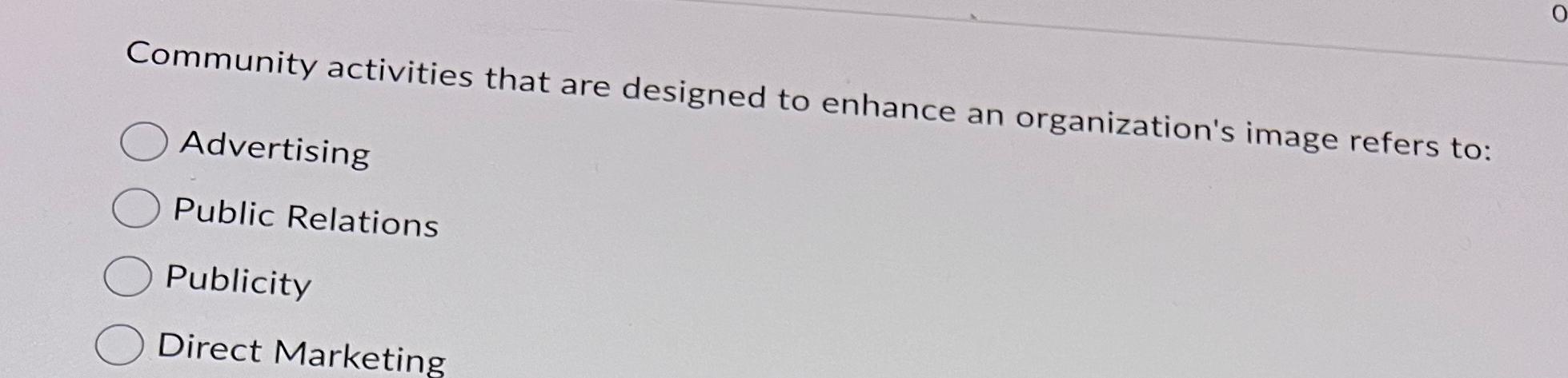Solved Community activities that are designed to enhance an | Chegg.com