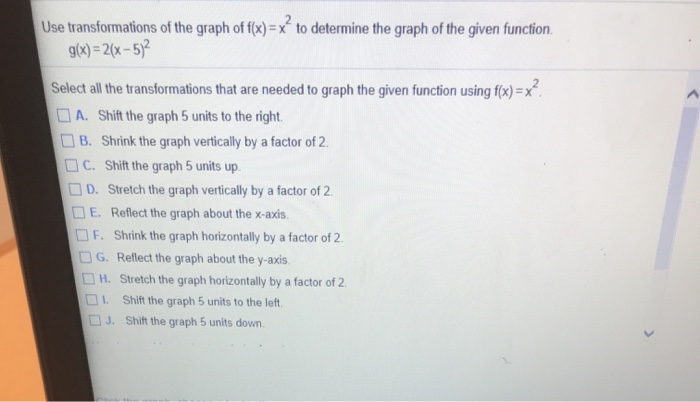 Solved Use transformations of the graph of f(x) = x to | Chegg.com
