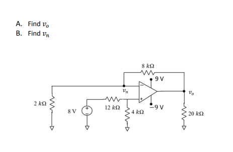 Solved A. ﻿Find voB. ﻿Find vn | Chegg.com