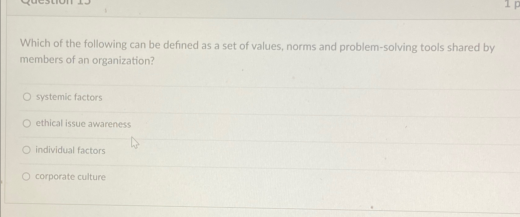 Solved Which of the following can be defined as a set of | Chegg.com