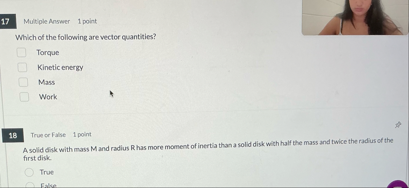 Solved 17Multiple Answer 1 ﻿pointWhich of the following are | Chegg.com