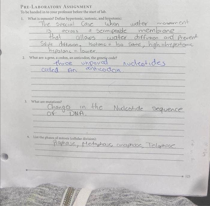 Solved PRE-LABORATORY ASSIGNMENT To be handed in to your | Chegg.com