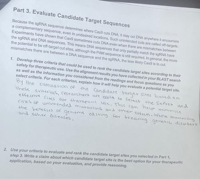 Solved 2. Use your criteria to evaluate and rank the | Chegg.com