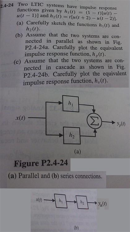 Solved Two LTIC systems have impulse response functions | Chegg.com