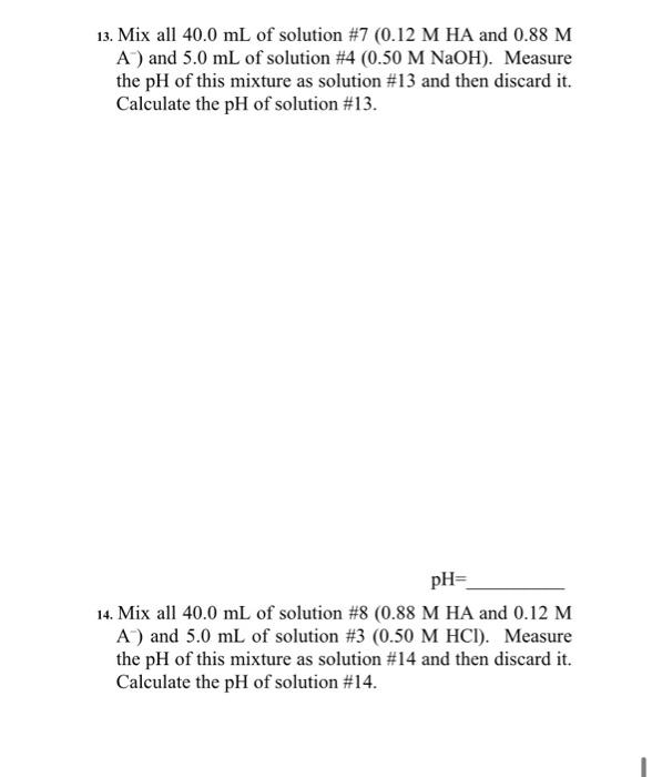 Solved Buffer Solutions Procedure for Preparation of Buffer | Chegg.com