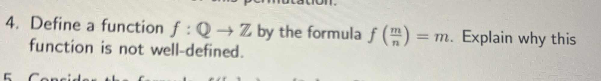 Solved Define a function f:Q→Z ﻿by the formula f(mn)=m. | Chegg.com