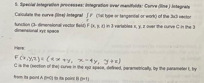 Solved 5. Special integration processes: Integration over | Chegg.com