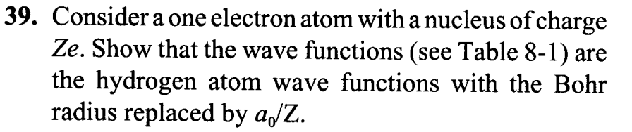Consider a one electron atom with a nucleus of | Chegg.com