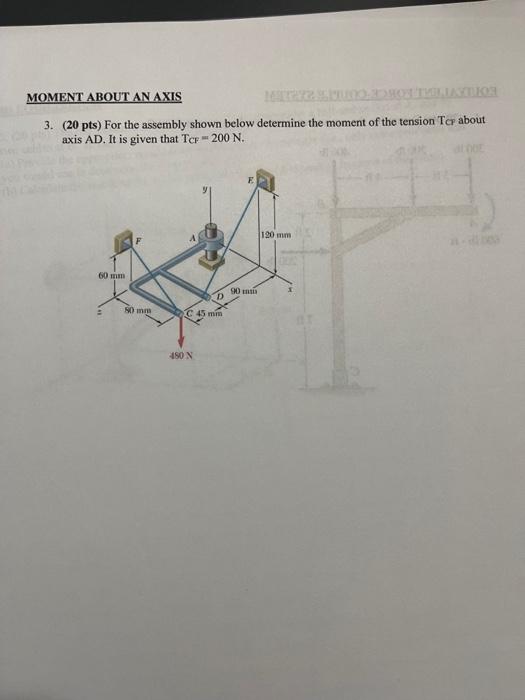 Solved 3. (20pts) For the assembly shown below determine the | Chegg.com