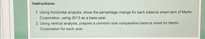 Solved Part A: Horizontal Analysis Instructions: 1. Using | Chegg.com