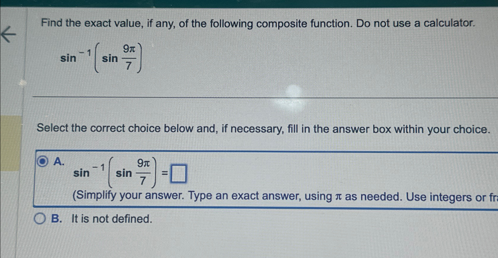 Solved Find the exact value, if any, of the following | Chegg.com