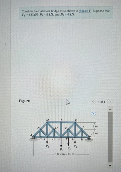 Solved Consider the Baltimore bridge truss shown in (Figure | Chegg.com