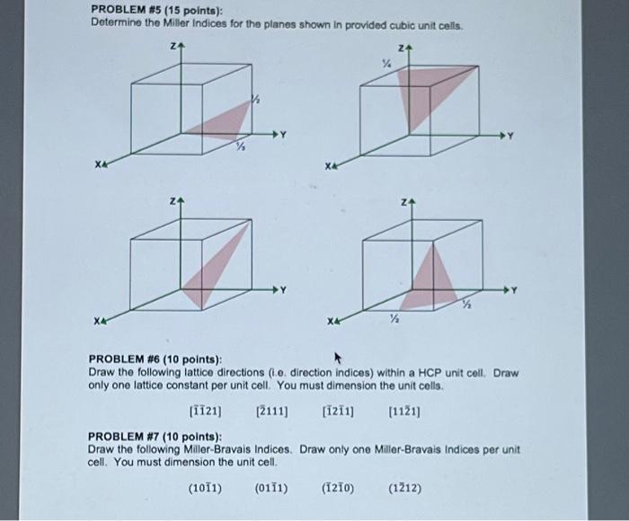 PROBLEM #3 (15 points): Determine the lattice | Chegg.com