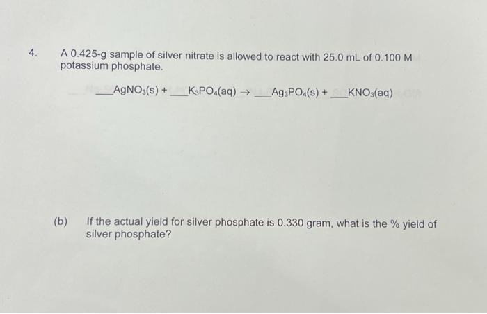 Solved for each limiting reactant conditions, balance the | Chegg.com