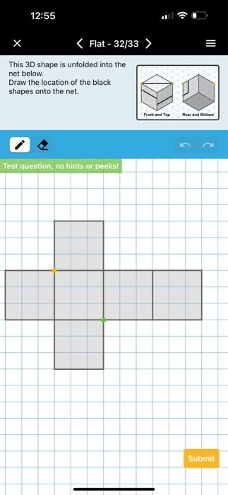 Solved This 3D shape is unfolded into the net below. Draw | Chegg.com