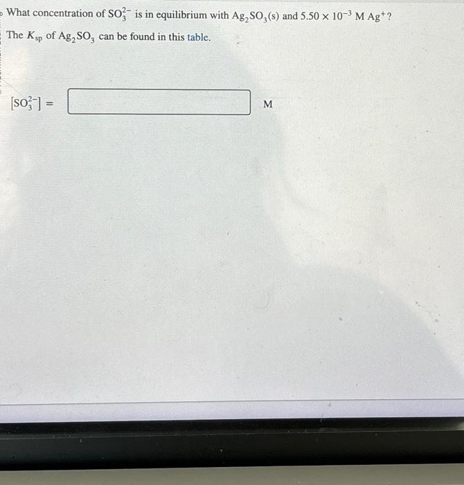 Solved What concentration of SO3 is in equilibrium with | Chegg.com