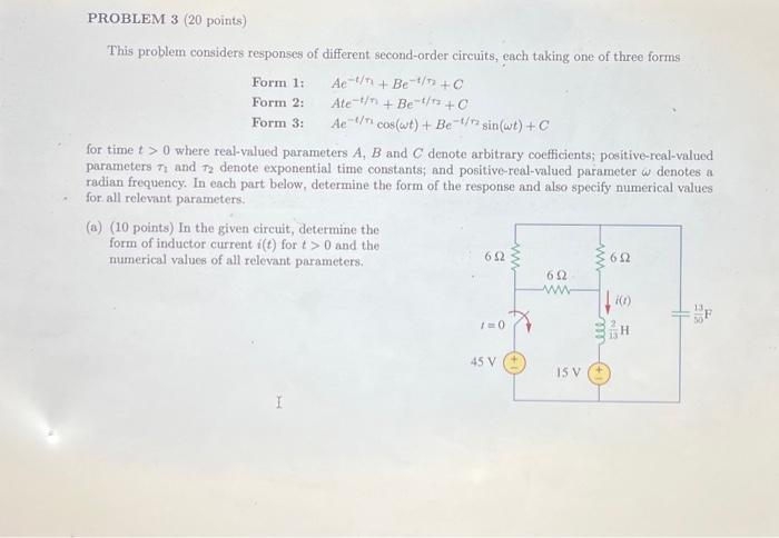 Solved This problem considers responses of different | Chegg.com