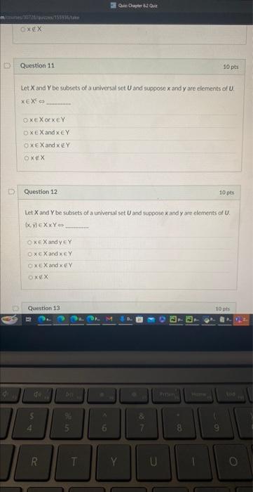 Solved Whech choices represents for ay yets A and B the | Chegg.com