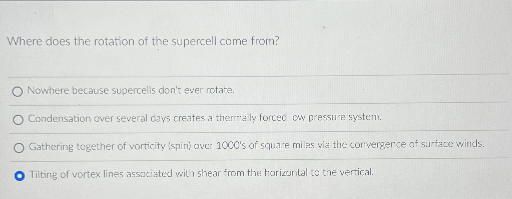 Solved Where does the rotation of the supercell come | Chegg.com