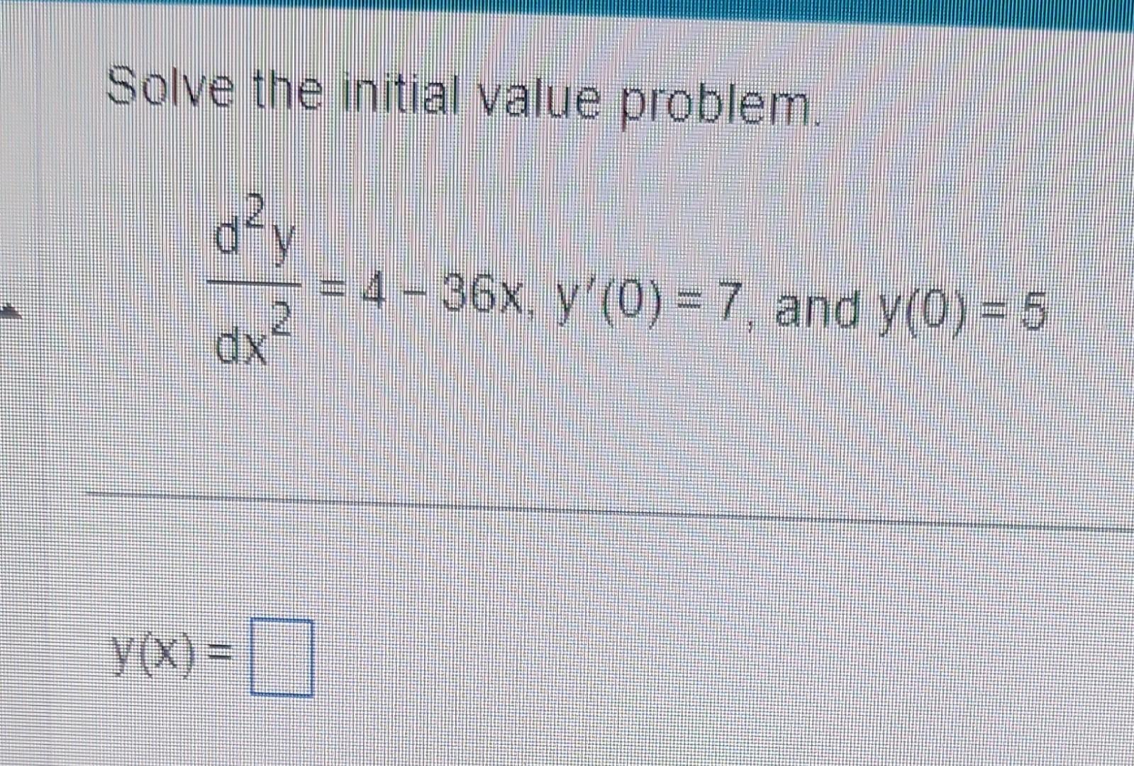 Solved Solve the initial value problem. | Chegg.com
