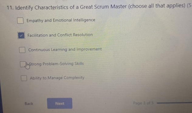 Solved Identify Characteristics of a Great Scrum Master | Chegg.com