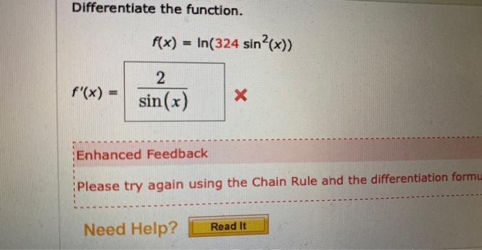 Solved Differentiate the function. | Chegg.com