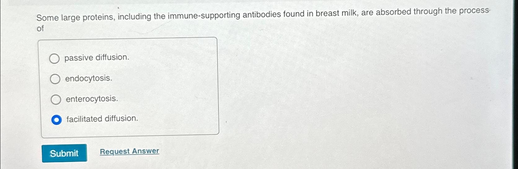 Solved Some large proteins, including the immune-supporting | Chegg.com