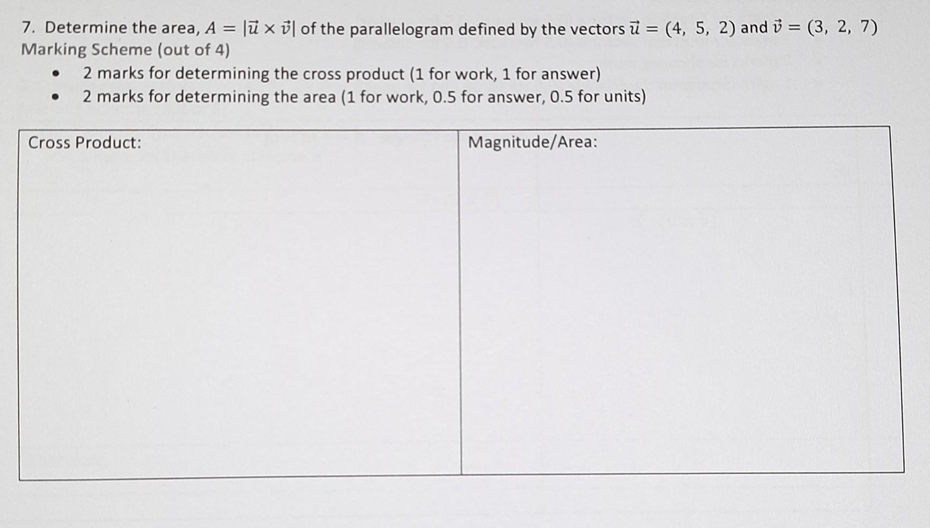 Solved 3-3F-7) This question is from Cross product and its | Chegg.com