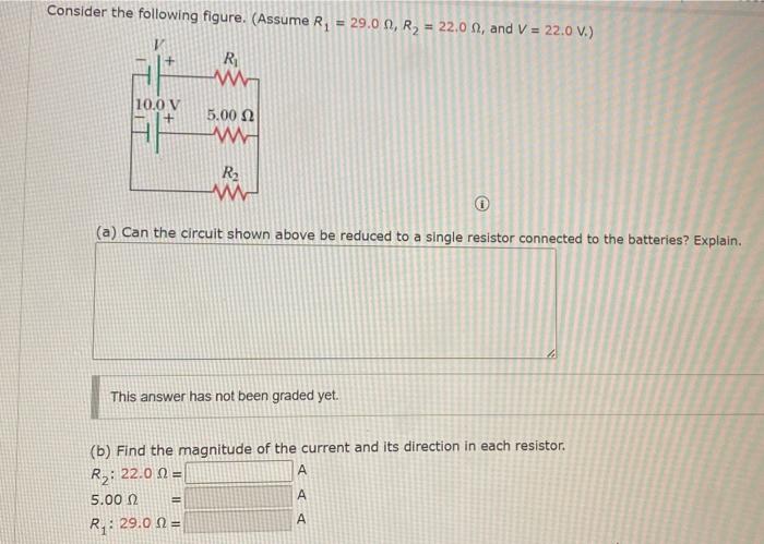 Solved Consider the following figure. (Assume R₁ = 29.0, R₂ | Chegg.com