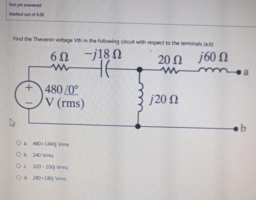 Solved Find the Thevenin voltage Vth in the following | Chegg.com