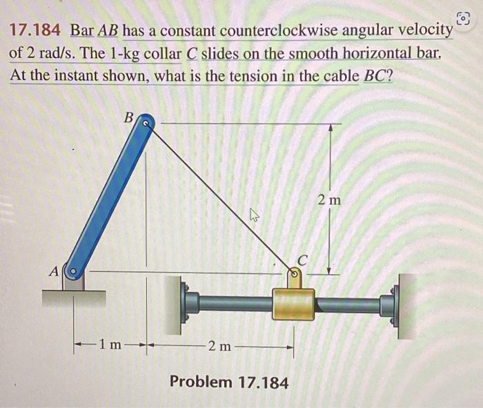 Solved 17184 Bar Ab Has A Constant Counterclockwise Angular 1907