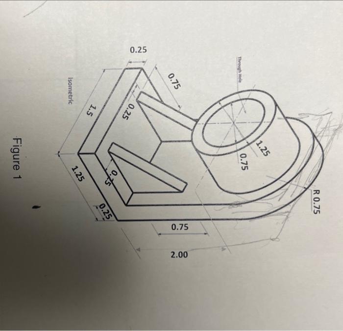 Solved Could I get the Top, Front and Side view of the third | Chegg.com
