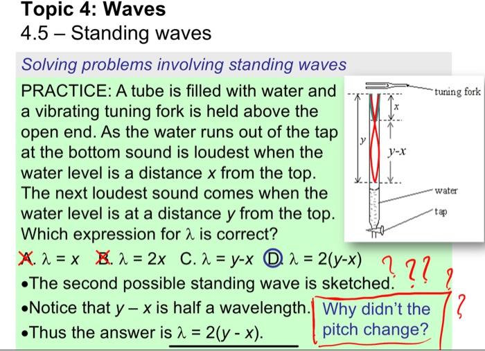 Solved i have this slide to study harmonics of a standing | Chegg.com