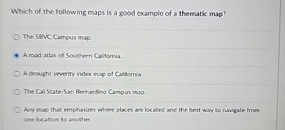 Solved Which of the following maps is a good example of a | Chegg.com