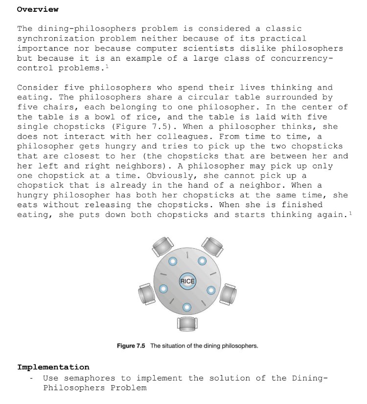 Solved OverviewThe dining-philosophers problem is considered | Chegg.com