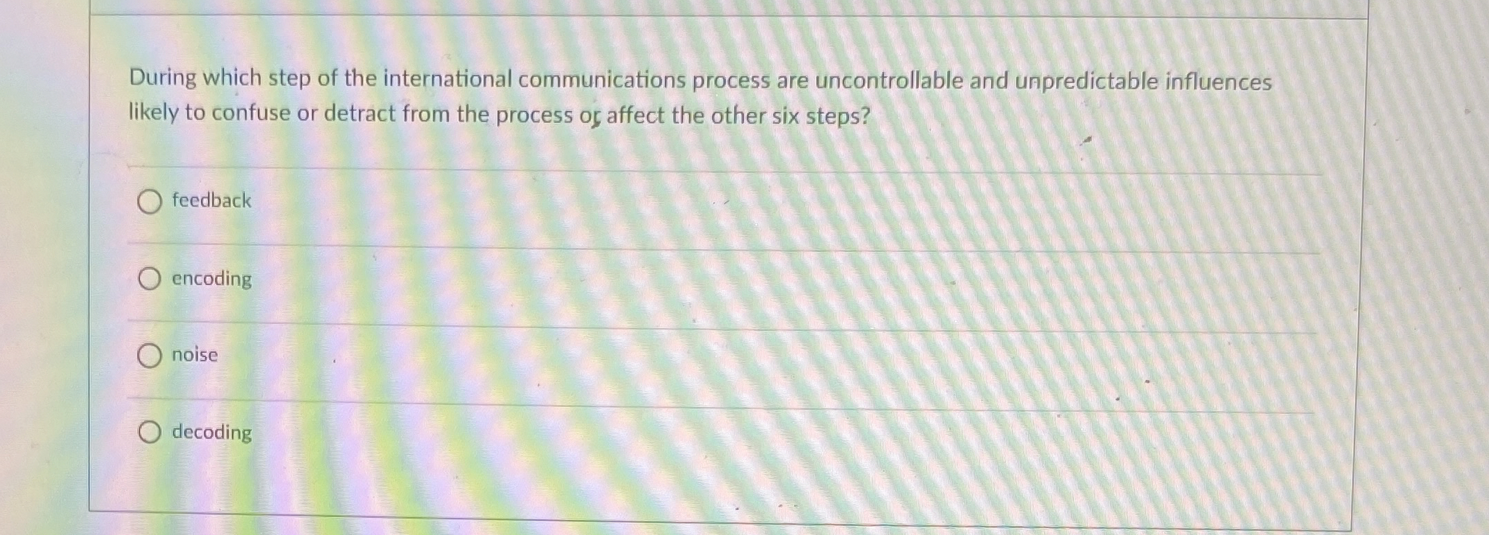Solved During which step of the international communications | Chegg.com