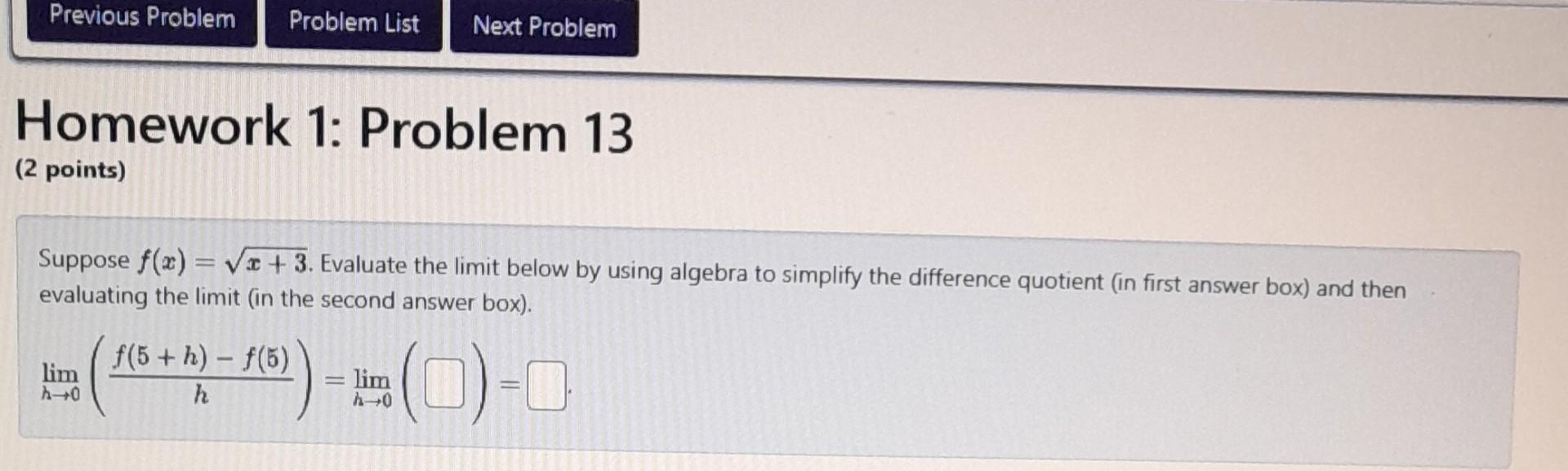 Solved Homework 1: Problem 13 (2 points) Suppose f(x)=x+3. | Chegg.com