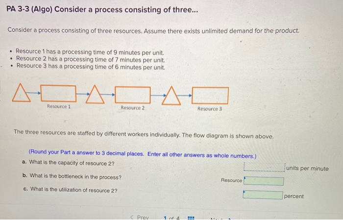 Solved PA 3-3 (Algo) Consider a process consisting of | Chegg.com
