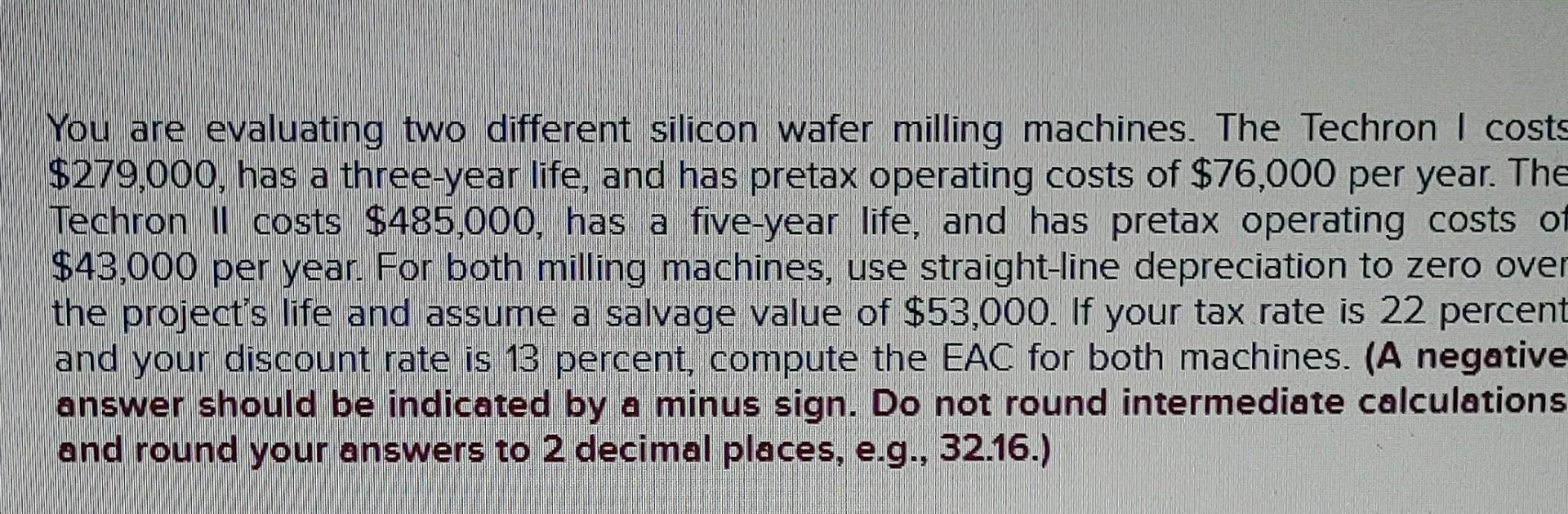 Solved You are evaluating two different silicon wafer | Chegg.com