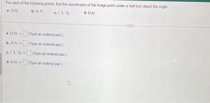 Solved For each of the following points, find the | Chegg.com